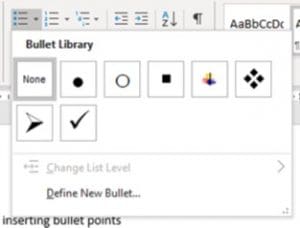 Word Basics Bullet Points - how to do it | JPL Herefordshire & UK