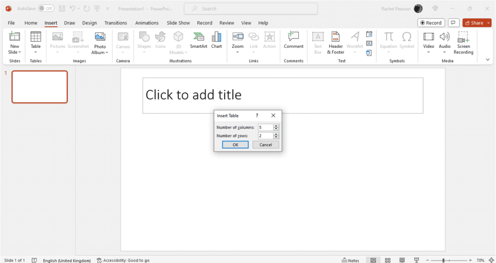 Inserting Tables in PowerPoint - how to do it | JPL IT Training