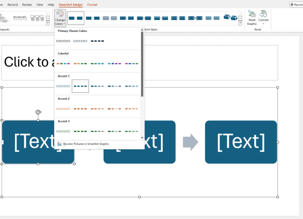 Inserting Process SmartArt Diagrams in PowerPoint | JPL Training