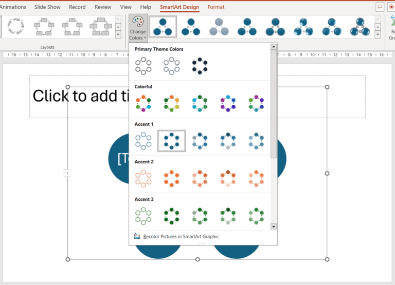 Inserting Cycle SmartArt Diagrams in PowerPoint | JPL Training