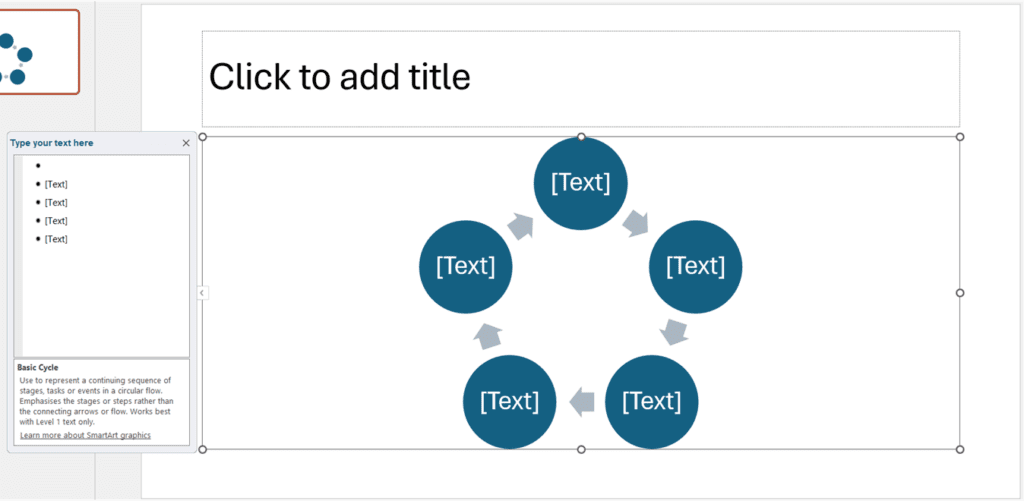 Inserting Cycle SmartArt Diagrams in PowerPoint | JPL Training