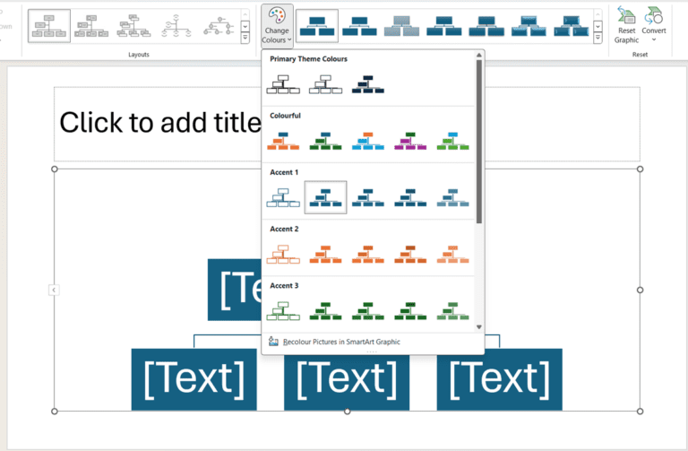 Inserting Hierarchy SmartArt Diagrams in PowerPoint | JPL Training